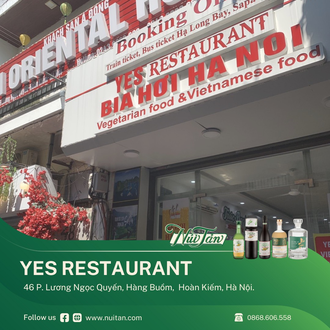 Mơ Núi Tản đã cập bến tại Yes Restaurant - Rượu Mơ Núi Tản